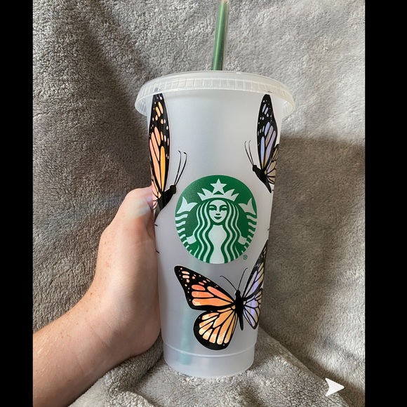Starbucks | Dining | Starbucks Butterfly Cold Cup | Poshmark